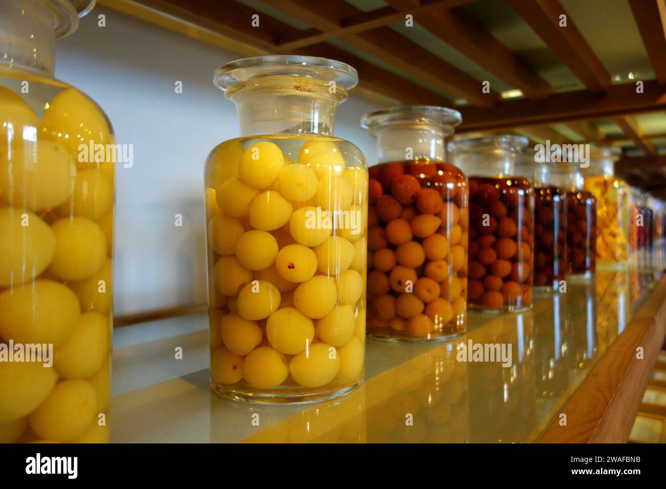 Jar with preserved fruits Stock Photo - Alamy