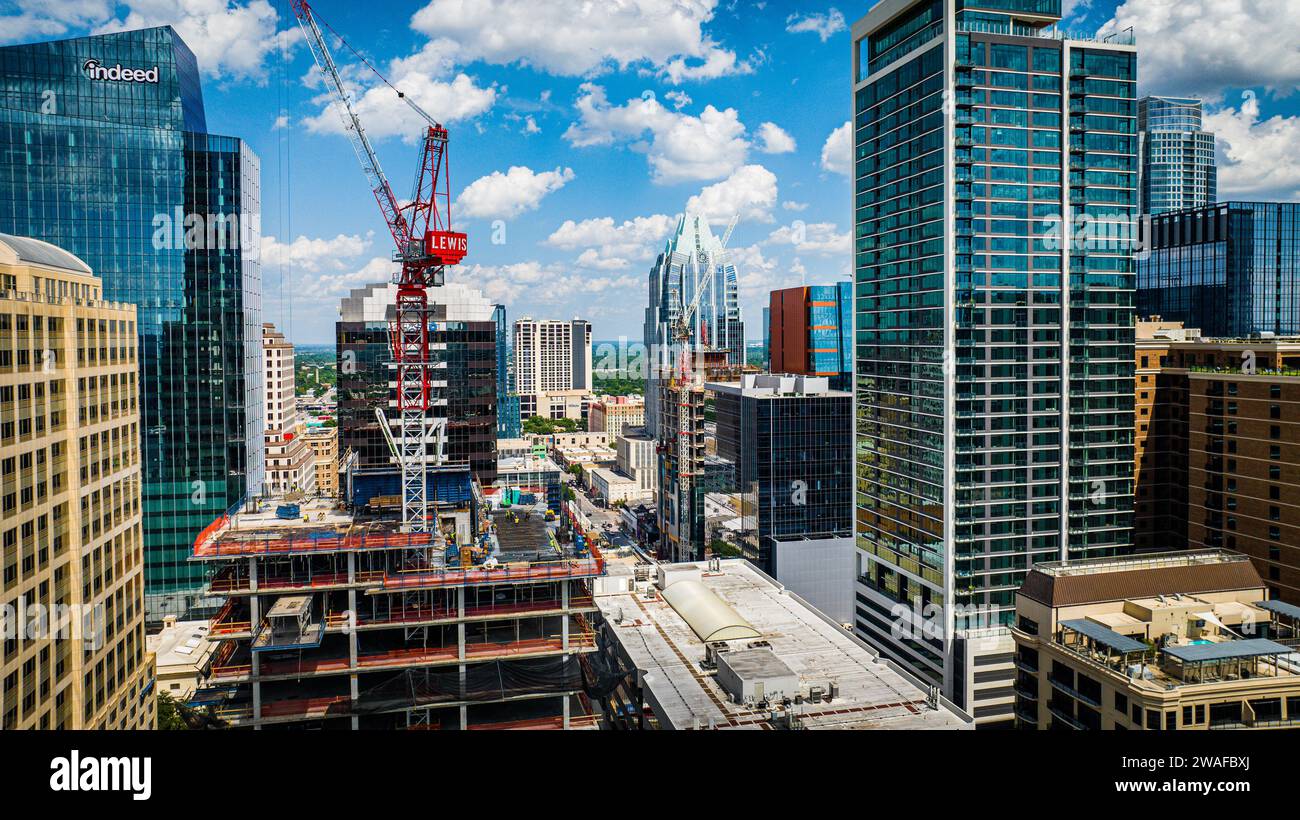 A scenic view of the Austin skyline featuring modern high-rise ...