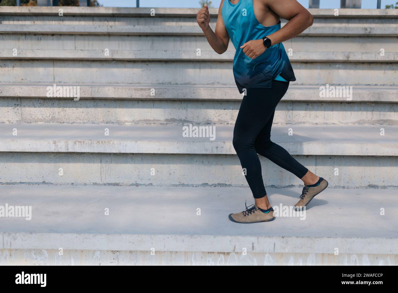 Man jumping on stairs hi-res stock photography and images - Alamy