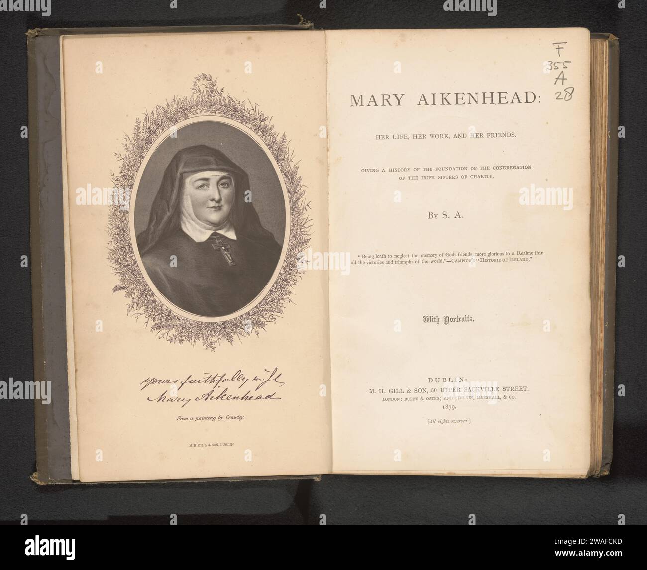 Photo production of a painting, representing a portrait of Mary Aikhead ...