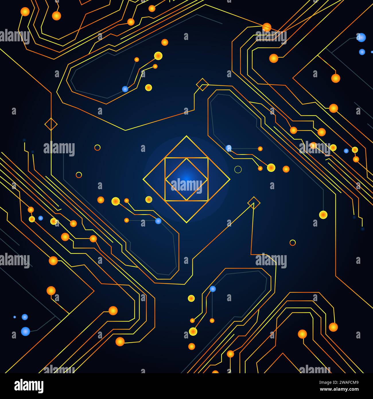 Modern technology circuit board texture background design. Neurons and ...