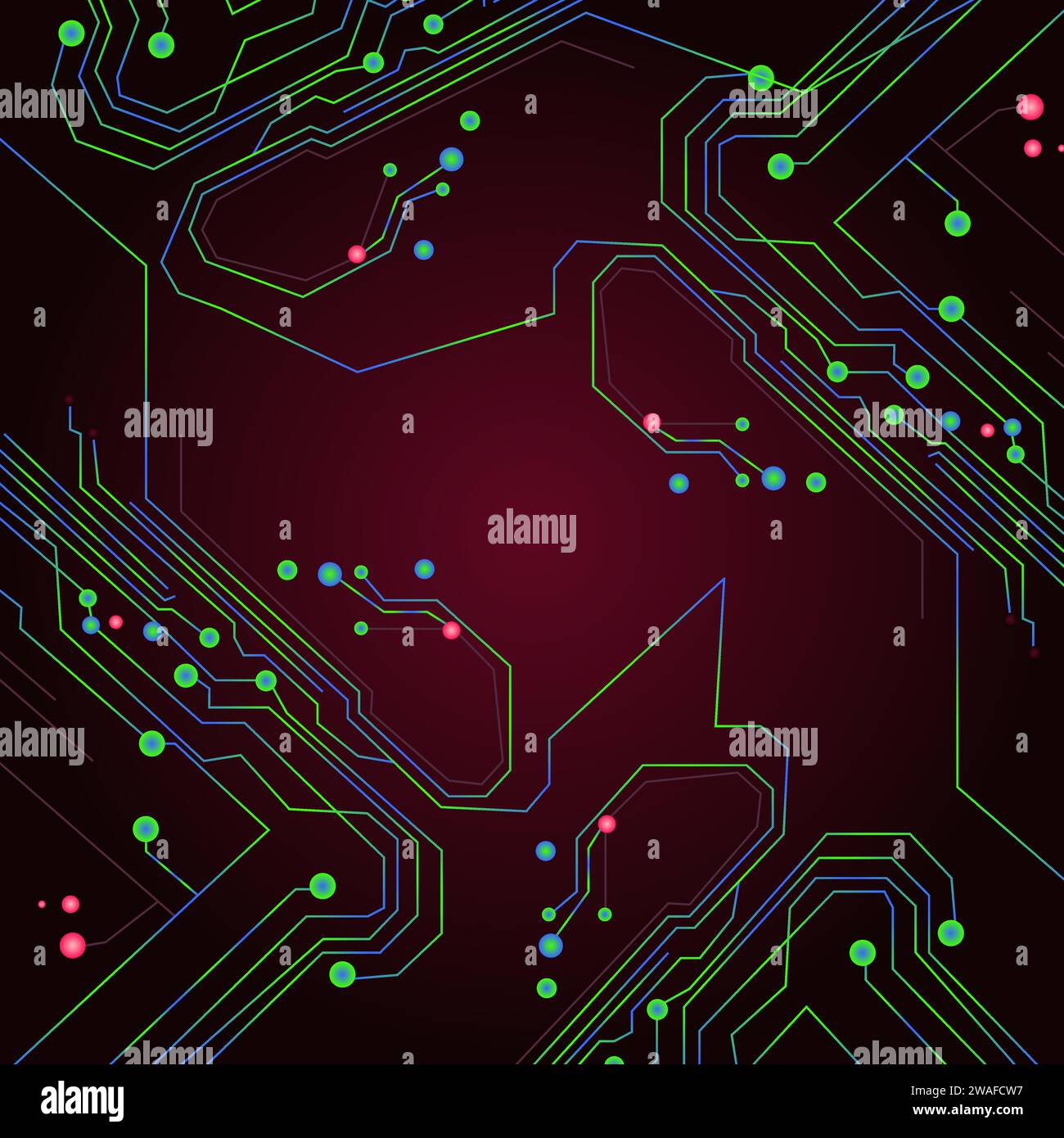 Modern technology circuit board texture background design. Neurons and ...