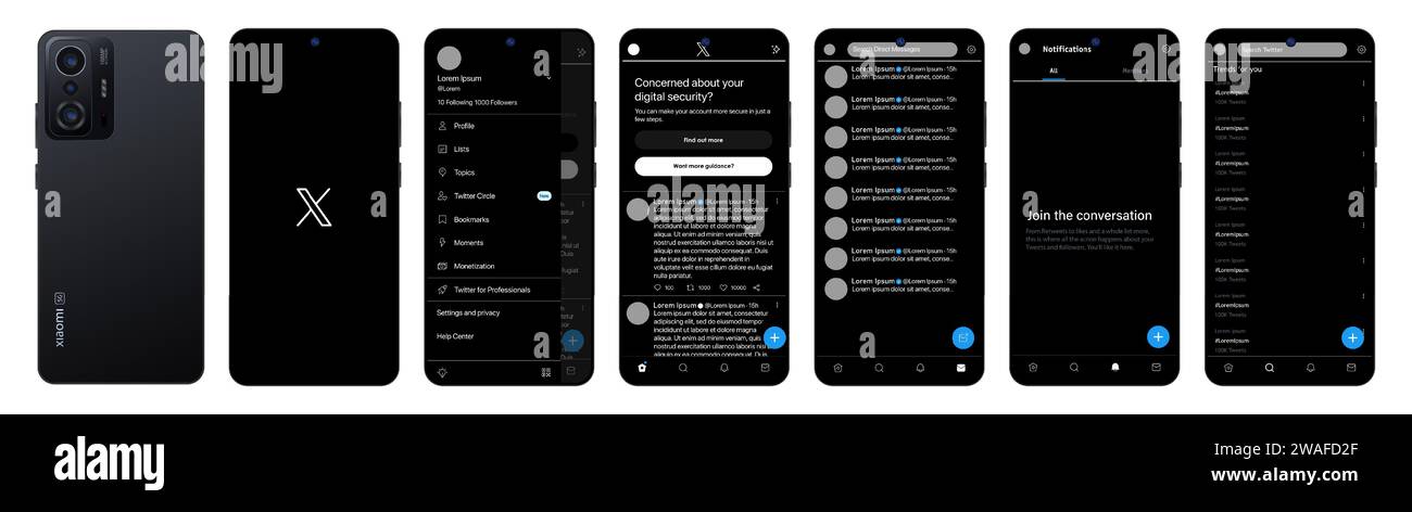 New Twitter vs x.com in Samsung galaxy s23 ultra. Popular social media ...