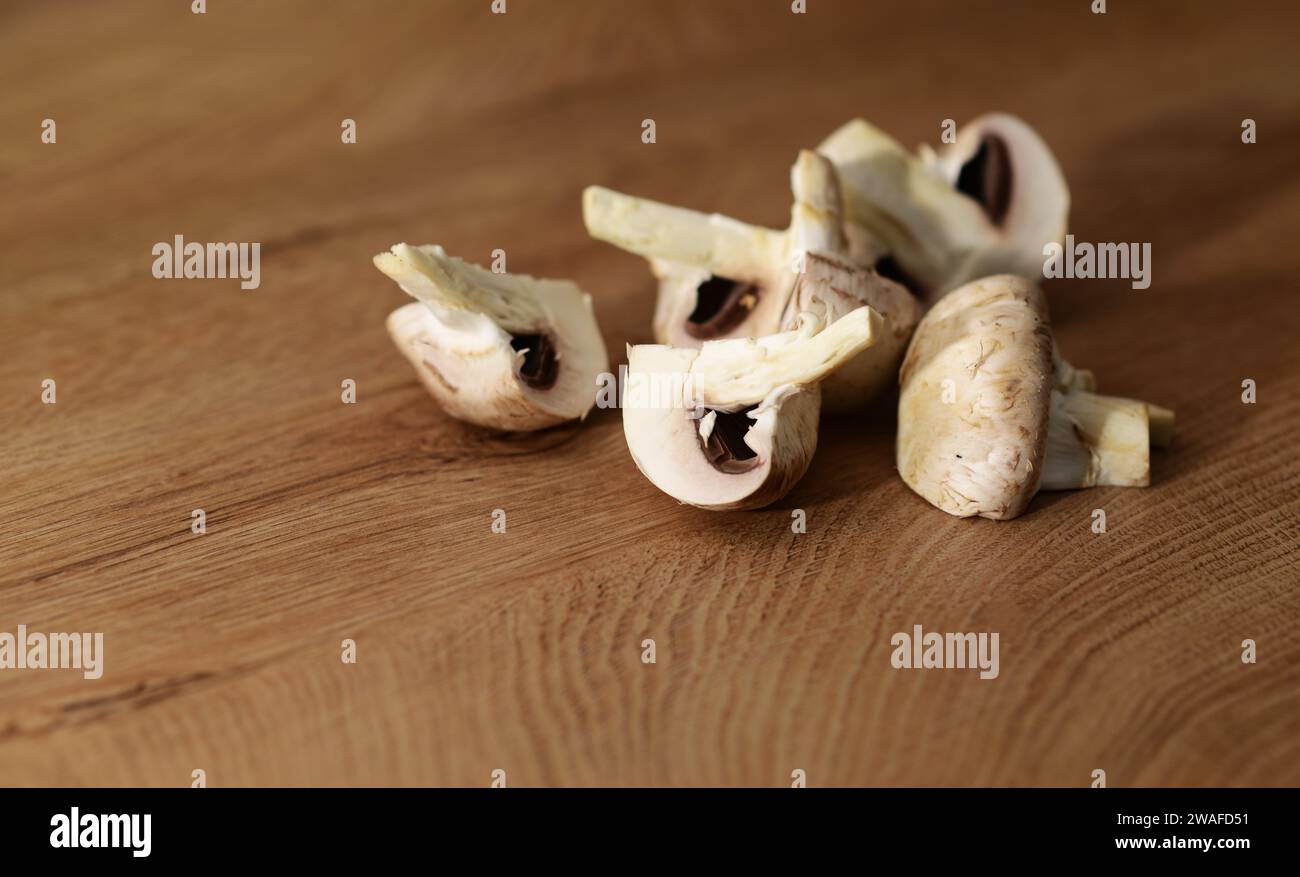 Chopped fresh mushrooms champignons hi-res stock photography and images ...