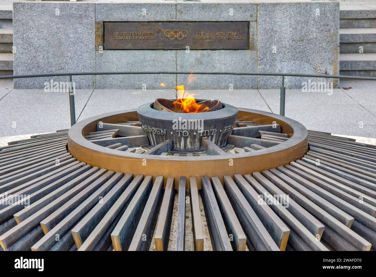 Olympic Fire in the Olympic Museum in Lausanne, Switzerland Stock Photo ...