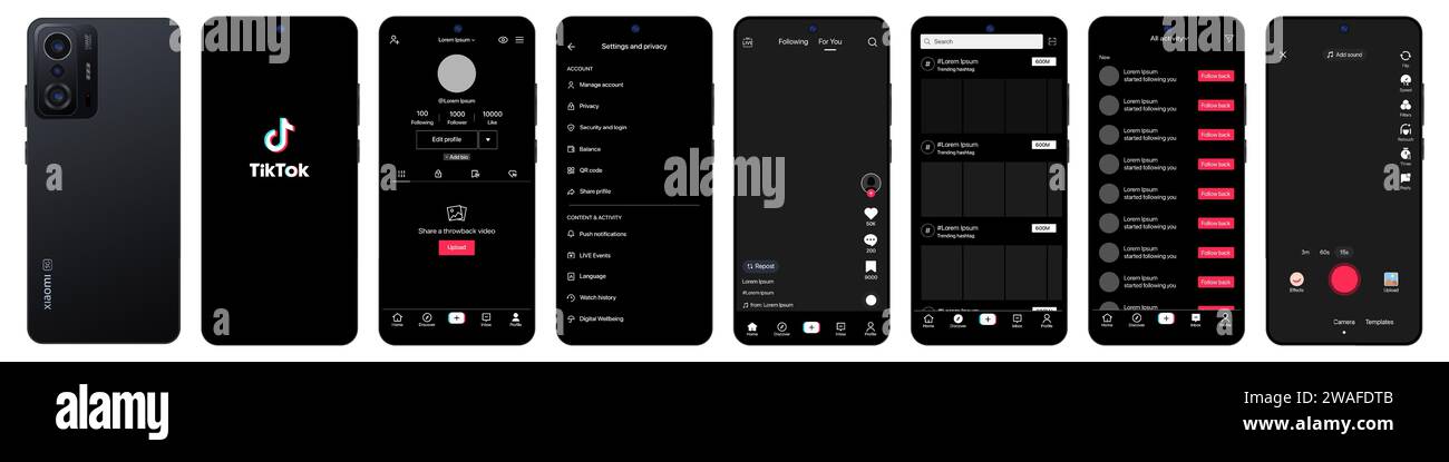 Tiktok screen Cut Out Stock Images & Pictures - Alamy