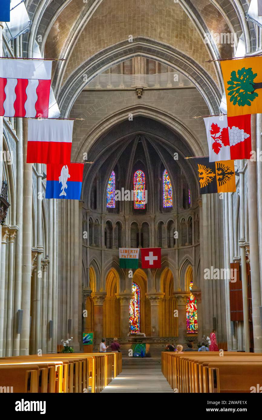 The Cathedral of Notre Dame of Lausanne in Swiss Stock Photo - Alamy