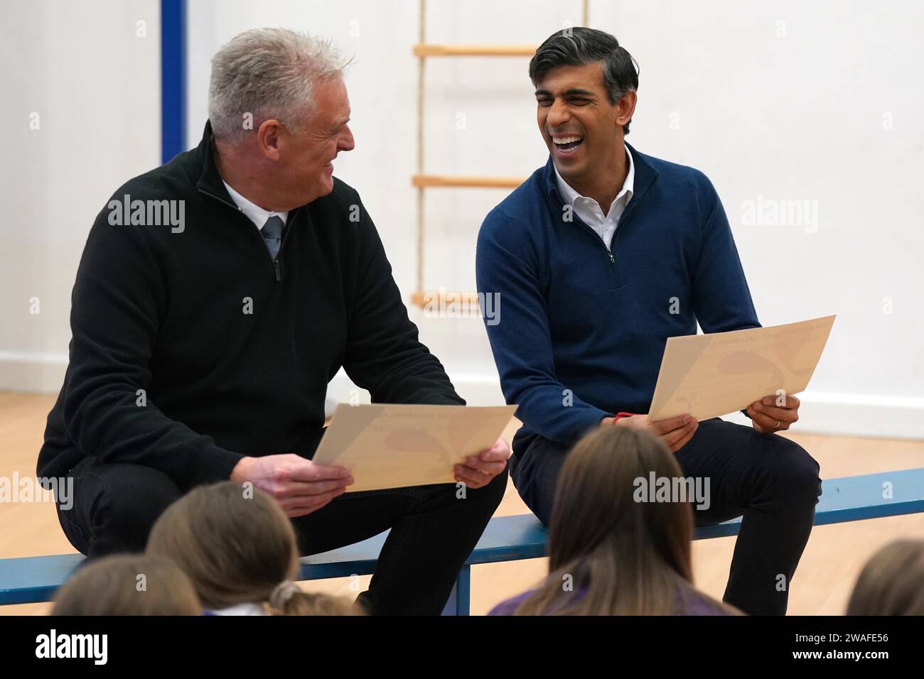 Prime Minister Rishi Sunak, with Lee Anderson MP for Ashfield (left ...