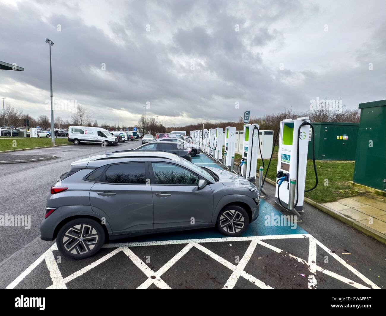 MOTO Services, Wetherby, A1, Yorkshire, England, UK. Images of the EV ...