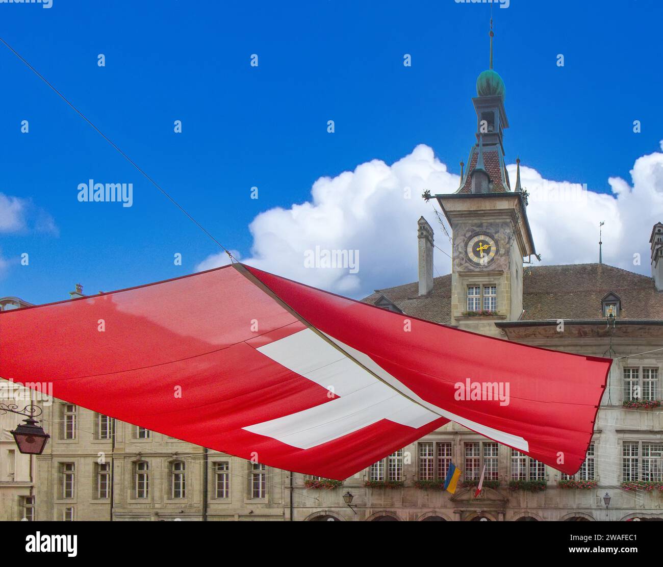 Medieval swiss flag hi-res stock photography and images - Alamy
