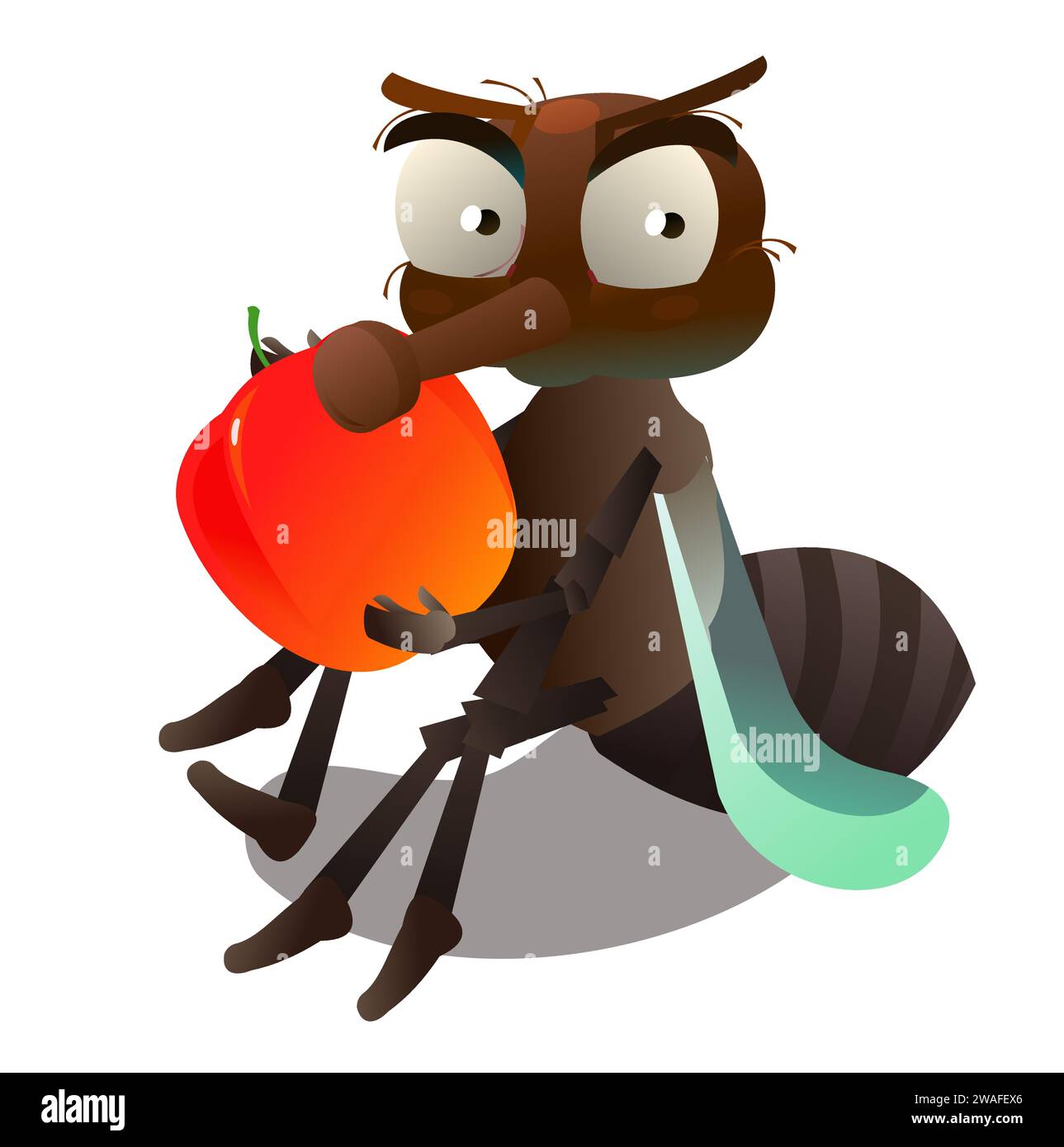 fly eating. Dirty insect. Animal parasite. Object isolated on white ...