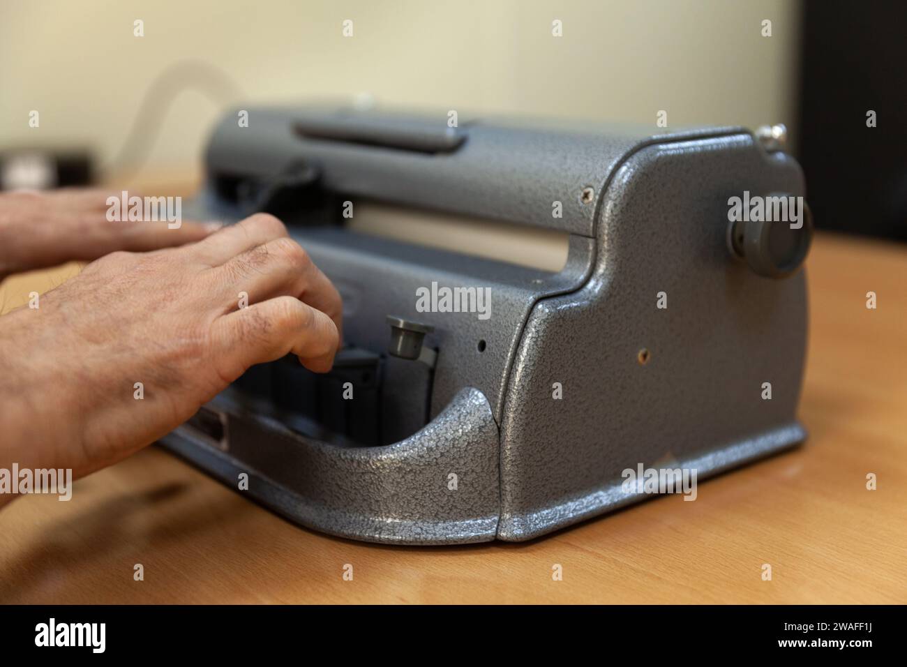 Louis braille machine hi-res stock photography and images - Alamy