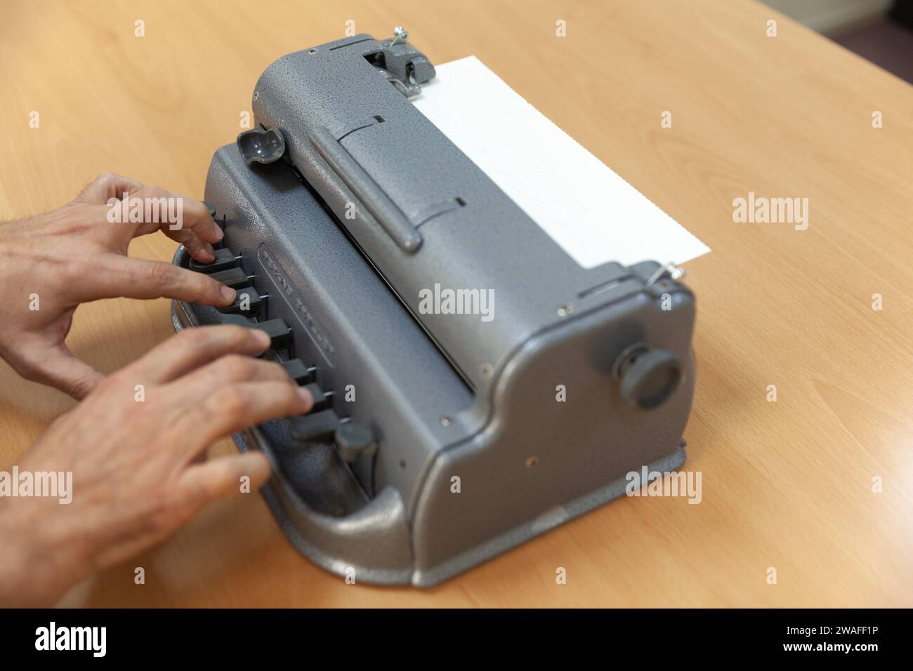 Louis braille machine hi-res stock photography and images - Alamy