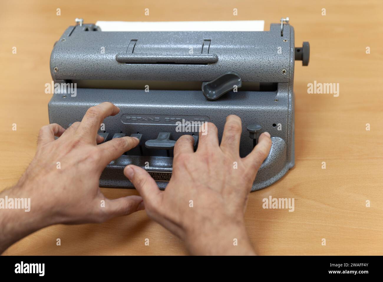 Louis braille machine hi-res stock photography and images - Alamy