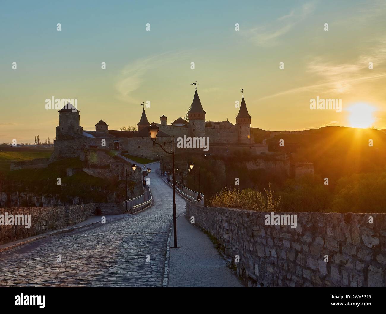 Old Castle medieval castle town of Kamenetz-Podolsk, Ukraine is one of ...