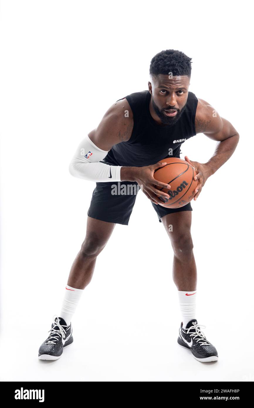 David Nwaba poses for a portrait on September 26, 2022 in Houston ...