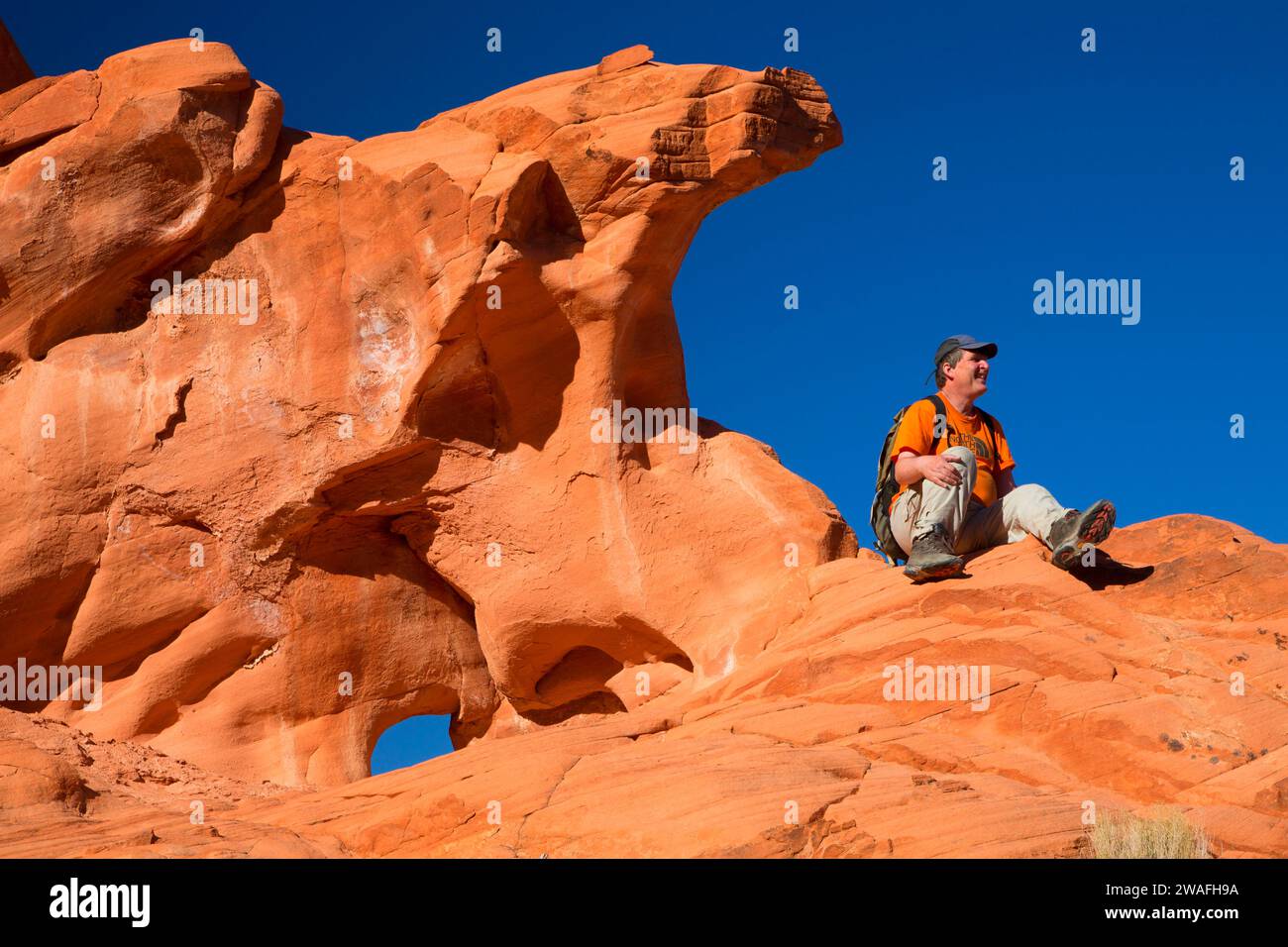 Redstone outcrop, Lake Mead National Recreation Area, Nevada Stock ...