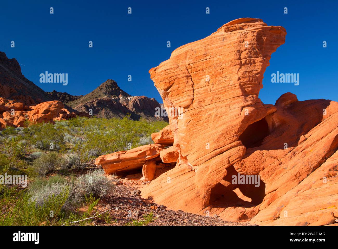 Black Mountains from Redstone, Lake Mead National Recreation Area ...