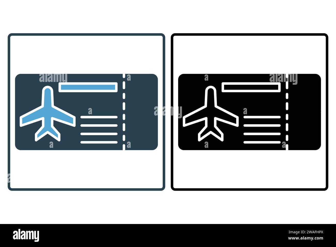 boarding pass icon. icon related to air travel and flight information ...