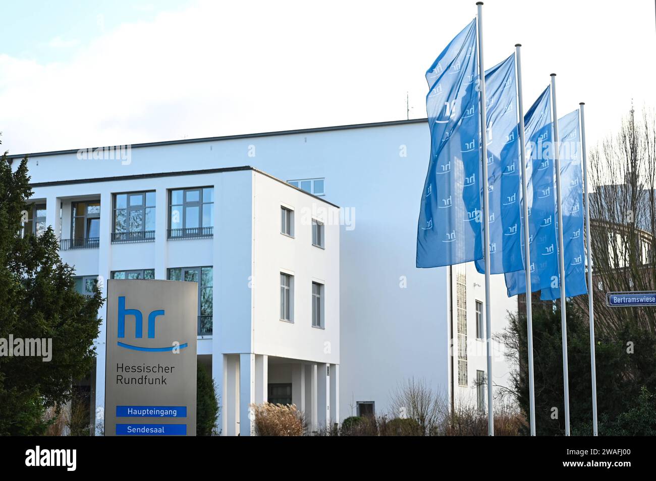 Hessischer Rundfunk in der Bertramwiese 8 in Frankfurt-Dornbusch am 04. ...