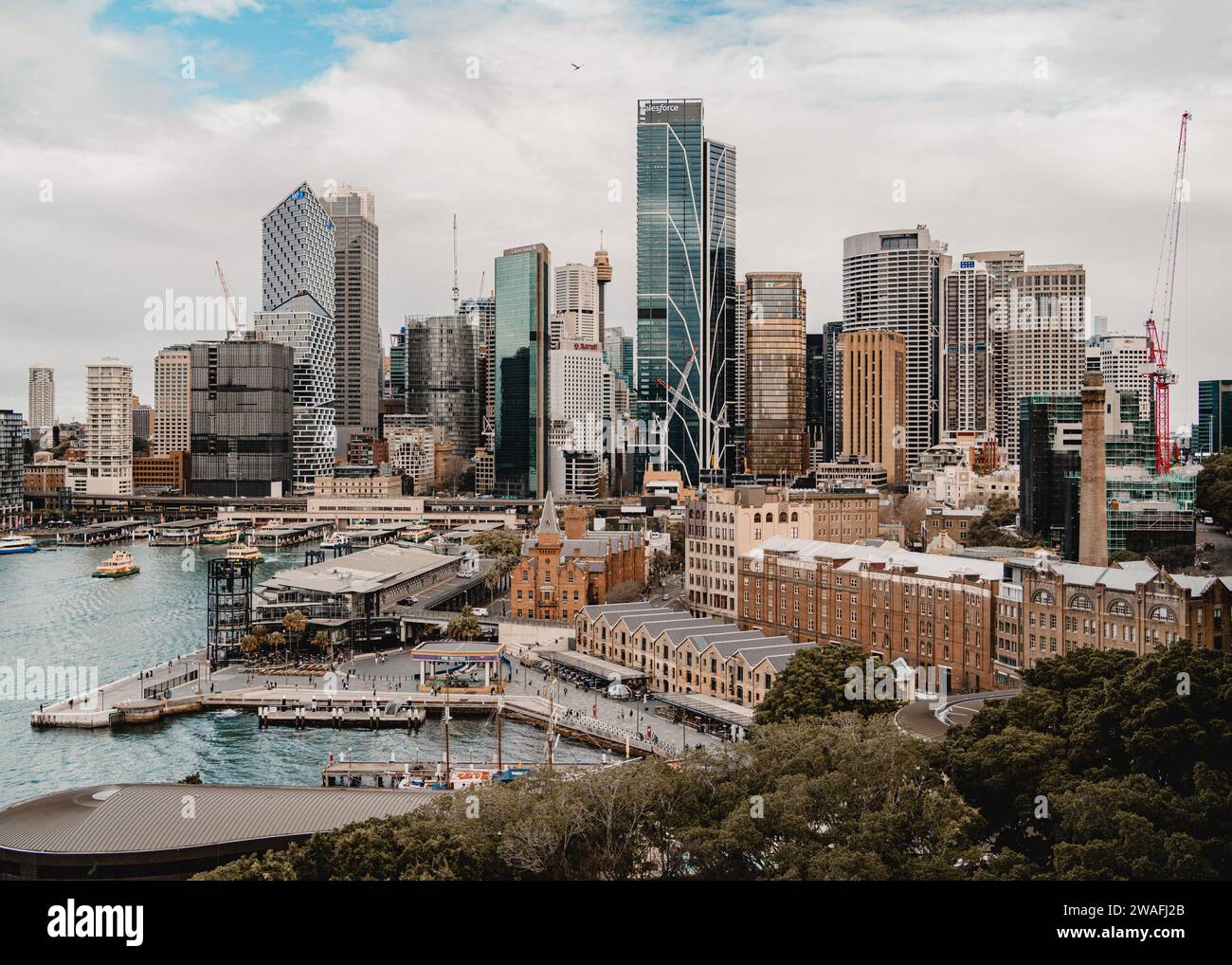 Stunning image of the Sydney skyline in Australia, seen through a ...