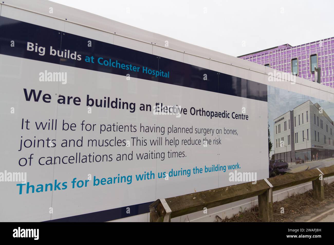 Colchester, UK. 4th Jan, 2024. Construction work continues on the new ...