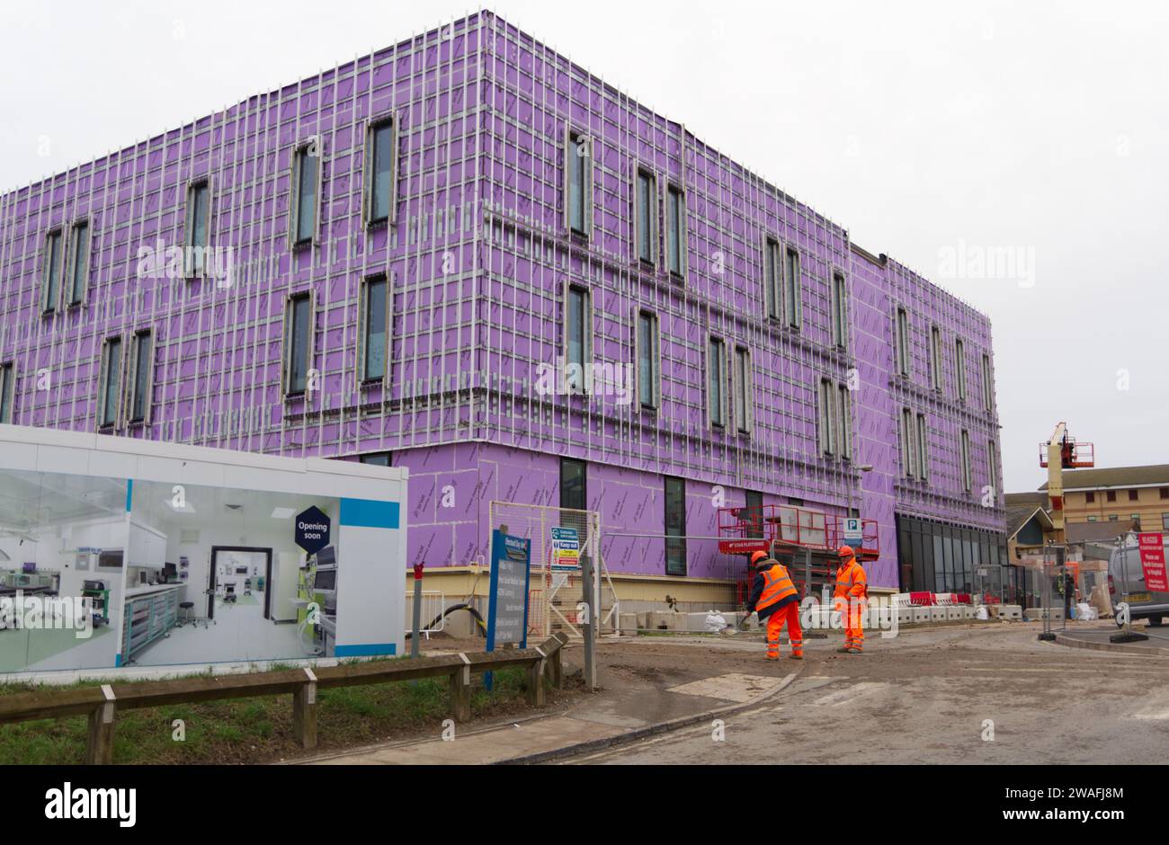 Colchester, UK. 4th Jan, 2024. Construction work continues on the new ...