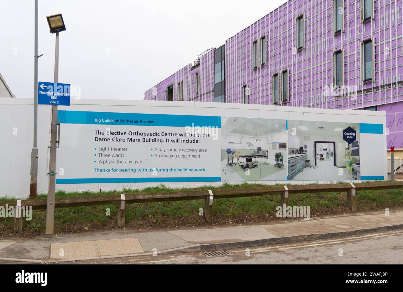 Colchester, UK. 4th Jan, 2024. Construction work continues on the new ...