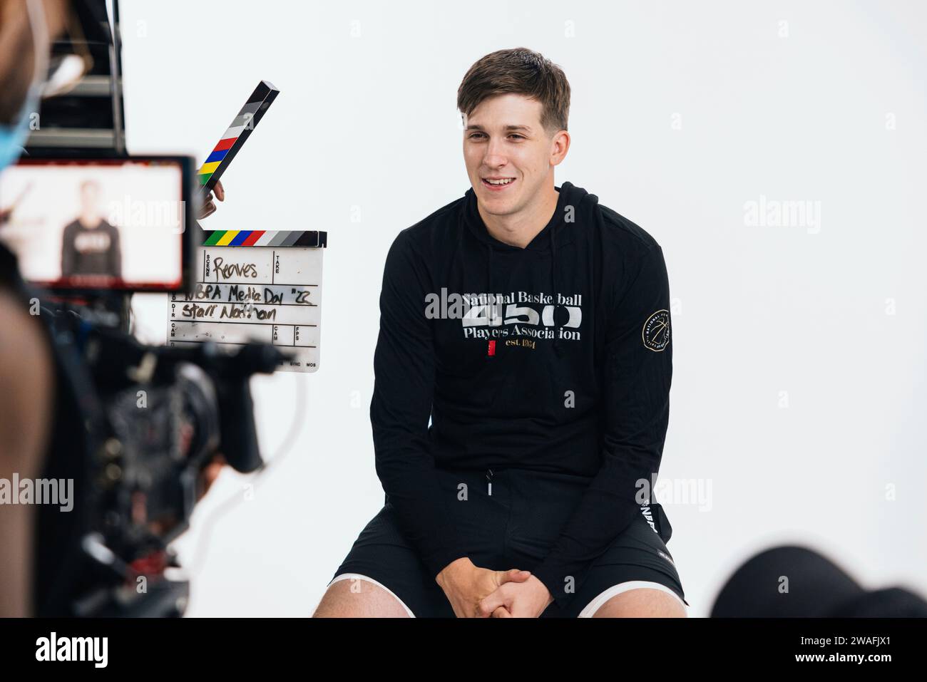 Austin Reaves poses for a portrait on September 26, 2022 in Los Angeles ...