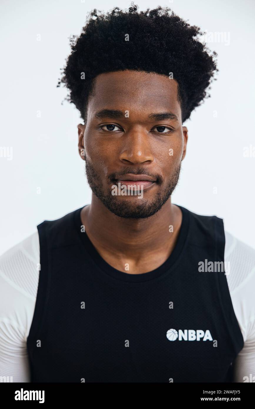 Damian Jones poses for a portrait on September 26, 2022 in Los Angeles ...