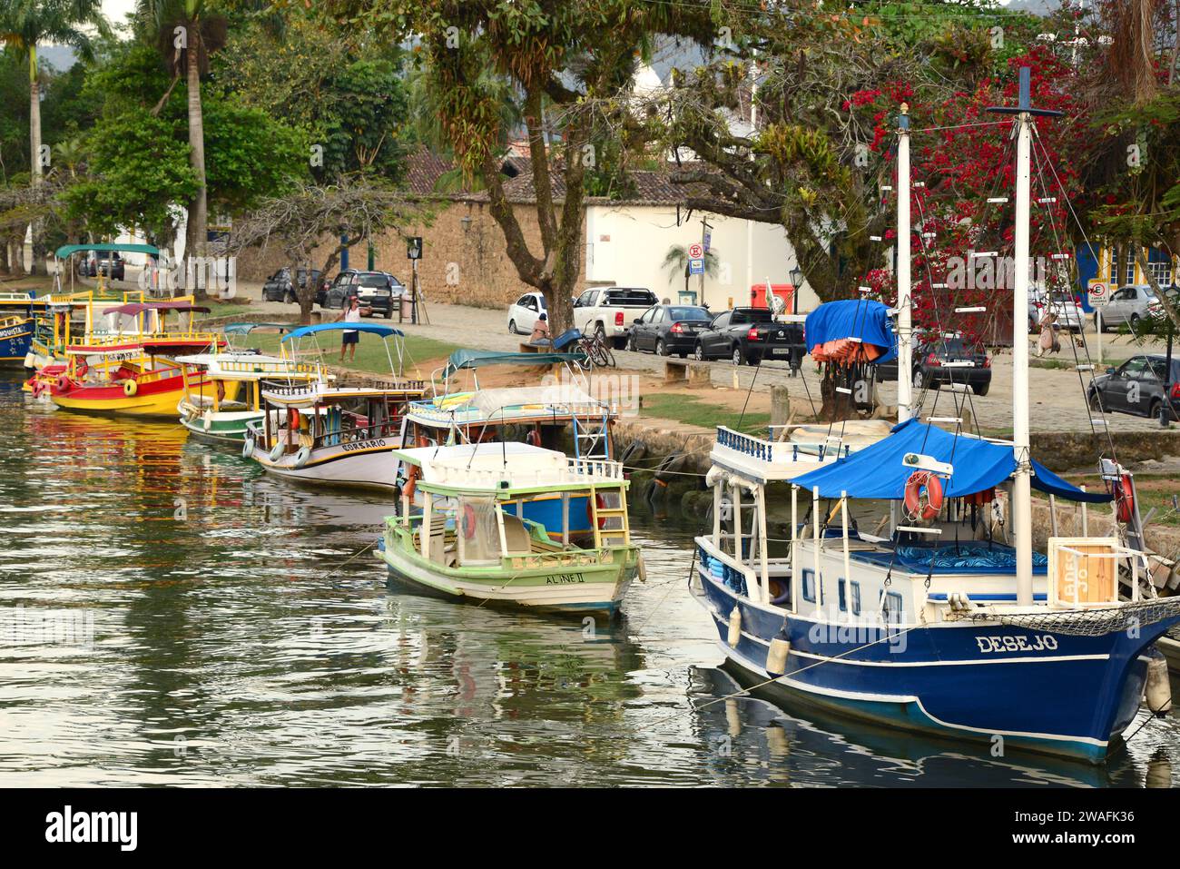 Paraty port with tourist boats. Costa Verde, Brazil Stock Photo - Alamy