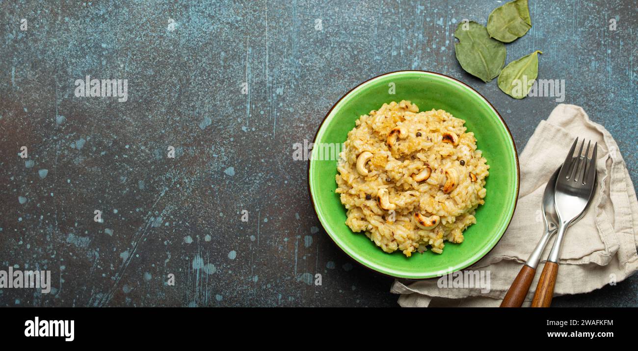 Ven Pongal (Khara Pongal), traditional Indian savoury rice dish made ...