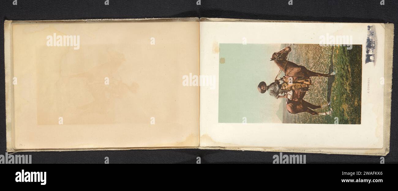 Portrait of an unknown cowboy on horseback, anonymous, c. 1894 - in or ...