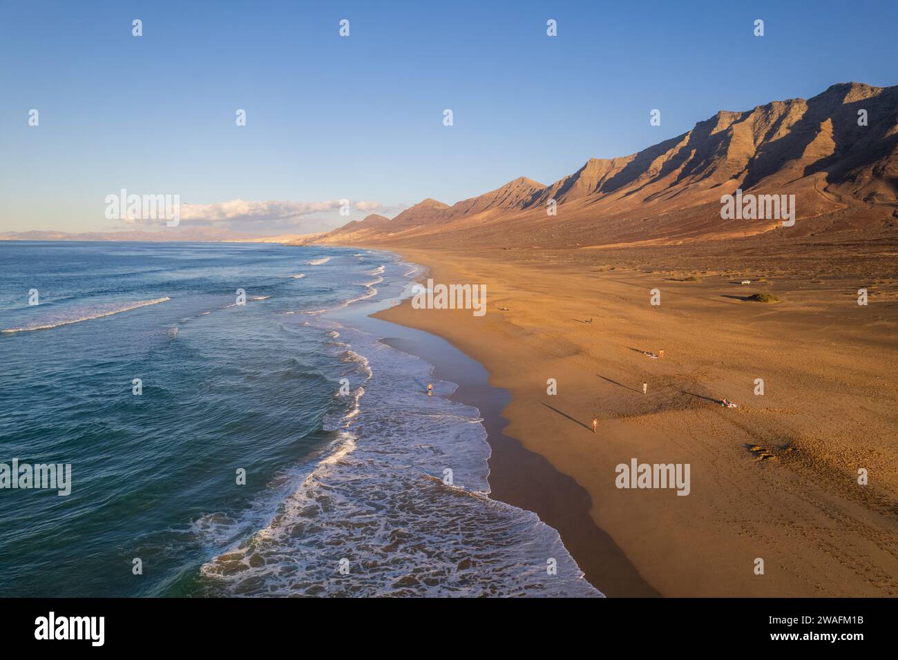 Aerial view of Cofete beach at Fuerteventura Stock Photo - Alamy