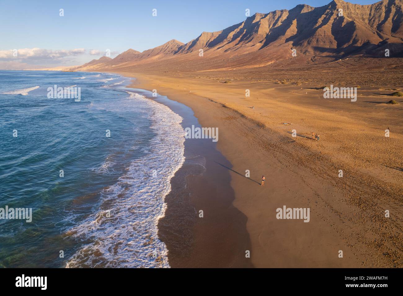 Aerial view of Cofete beach at Fuerteventura Stock Photo - Alamy