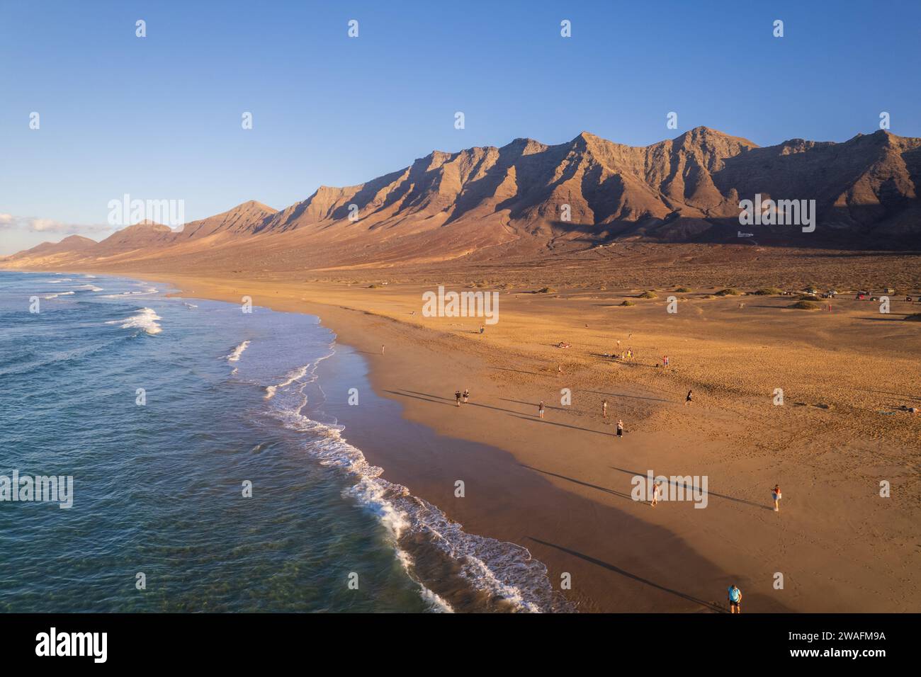 Aerial view of Cofete beach at Fuerteventura Stock Photo - Alamy