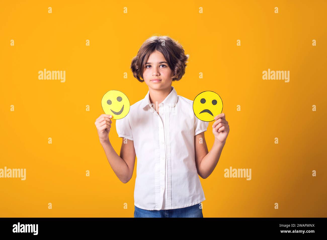 Happy and sad kid hi-res stock photography and images - Alamy