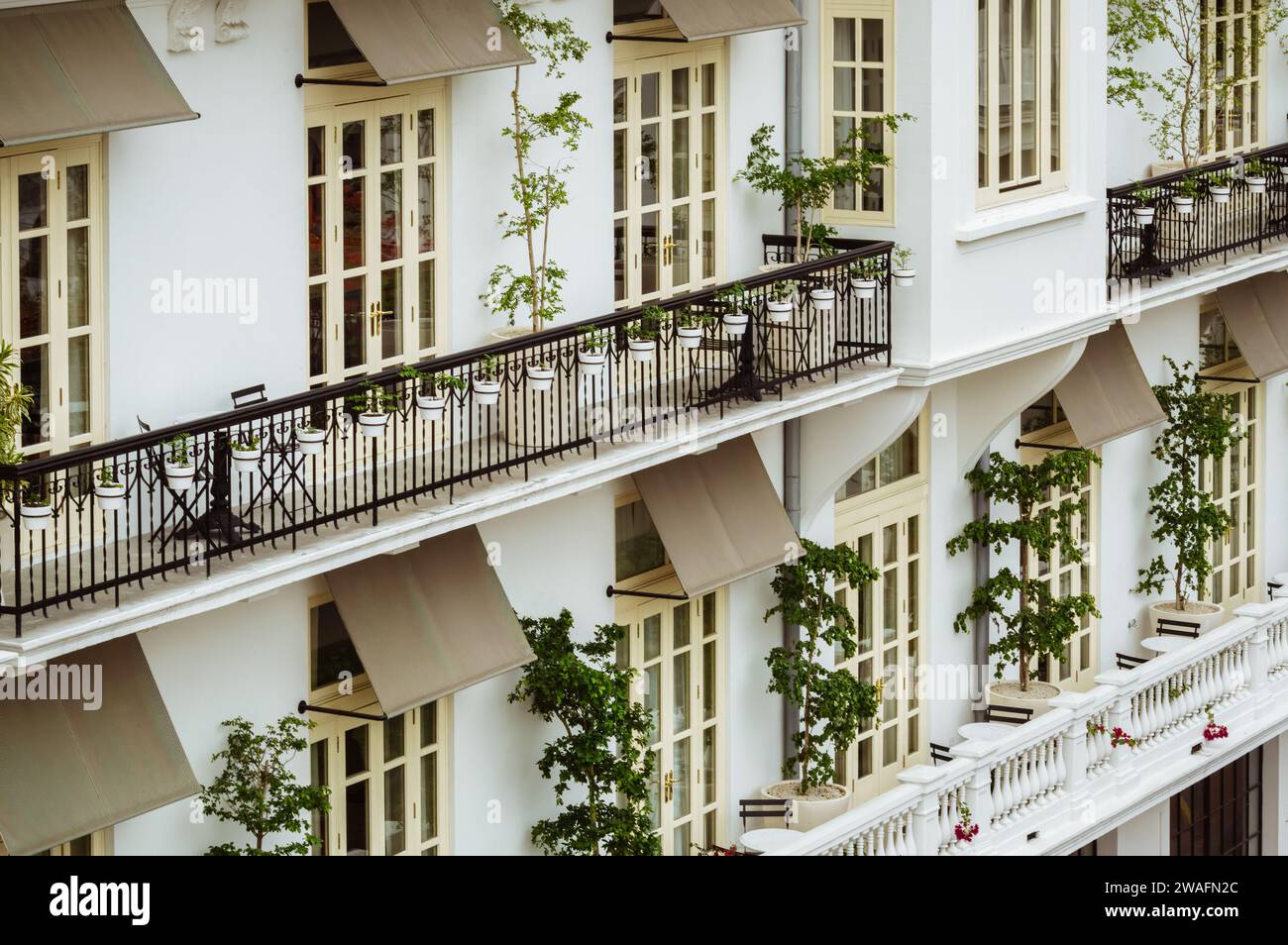 Details of a white building at old town of Panama City, Panama Stock ...