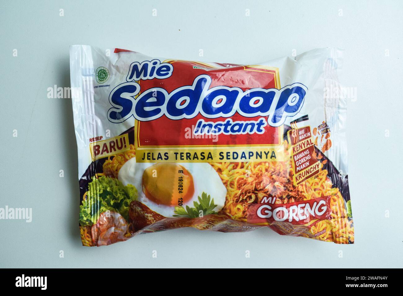 Mie Sedaap Instant Goreng" i.e. instant fried noodle packed on plastic ...