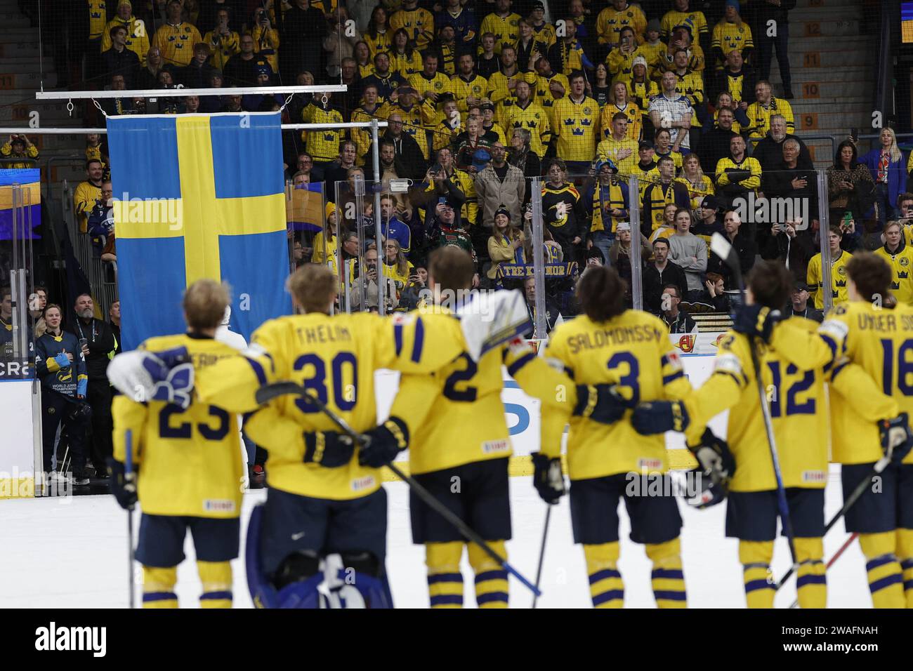 Gothenburg, Sverige. 04th Jan, 2024. GOTHENBURG, SVERIGE 20240104Swedish players celebrate ...