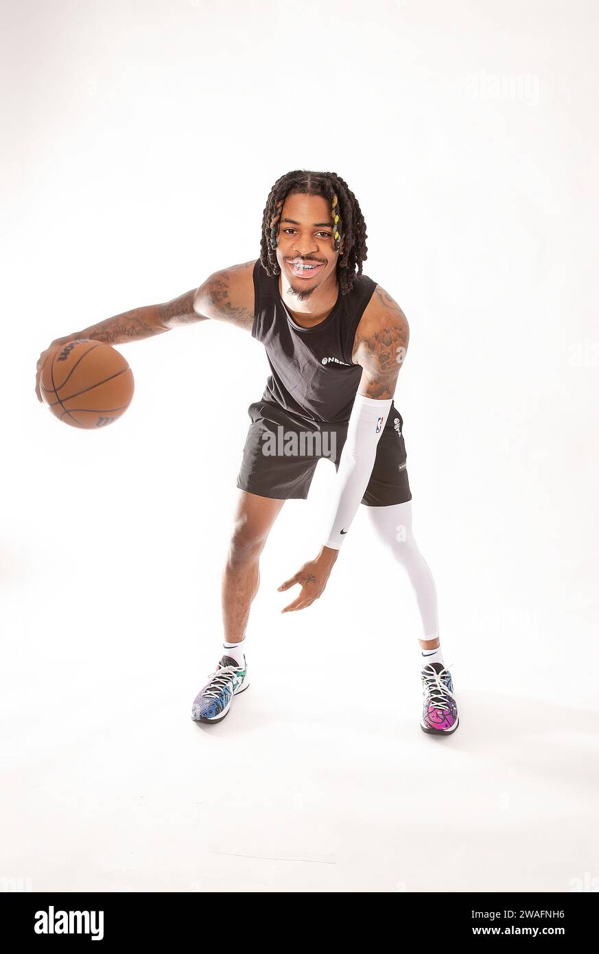 Ja Morant poses for a portrait on September 26, 2022 in Memphis ...
