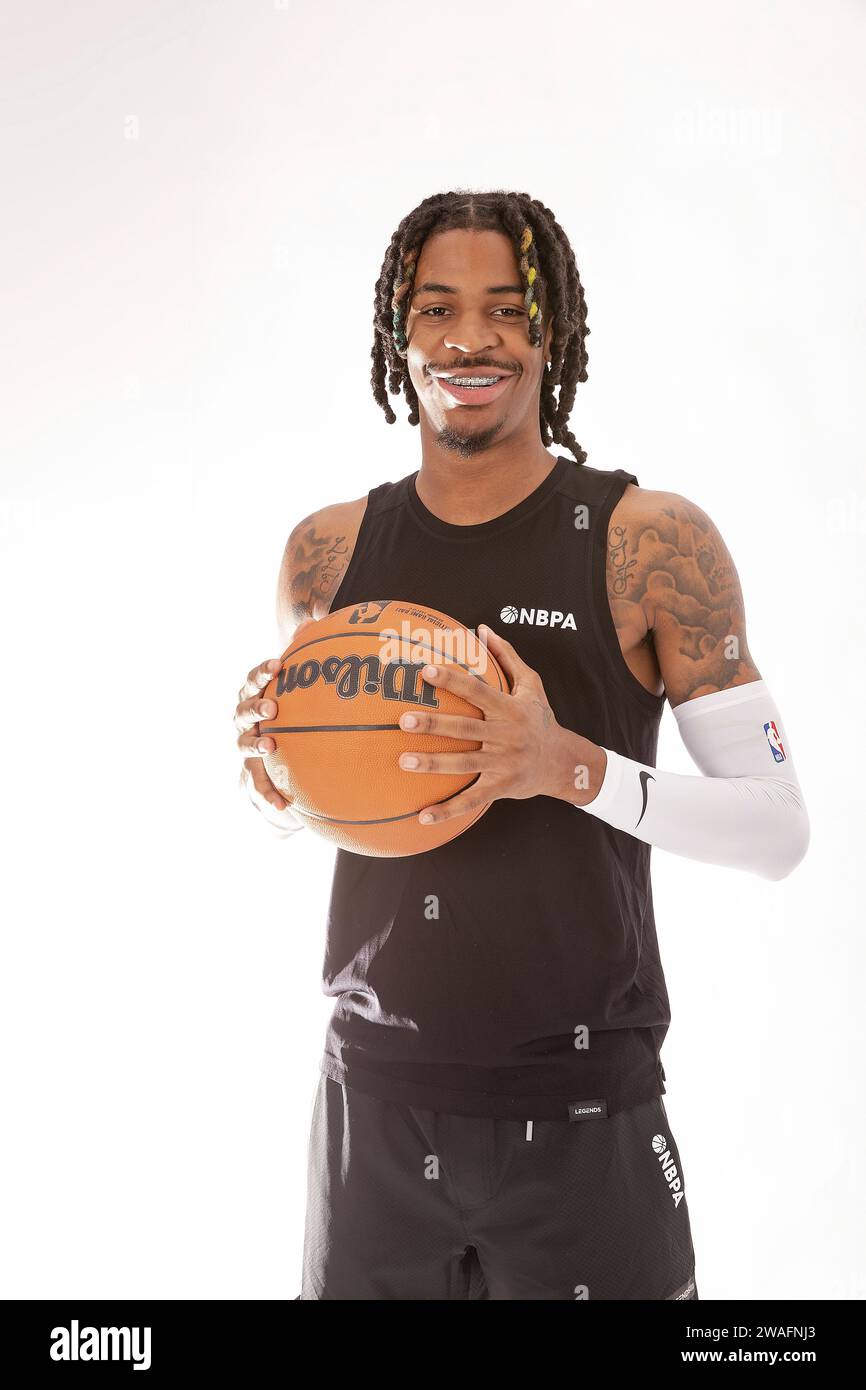 Ja Morant poses for a portrait on September 26, 2022 in Memphis ...