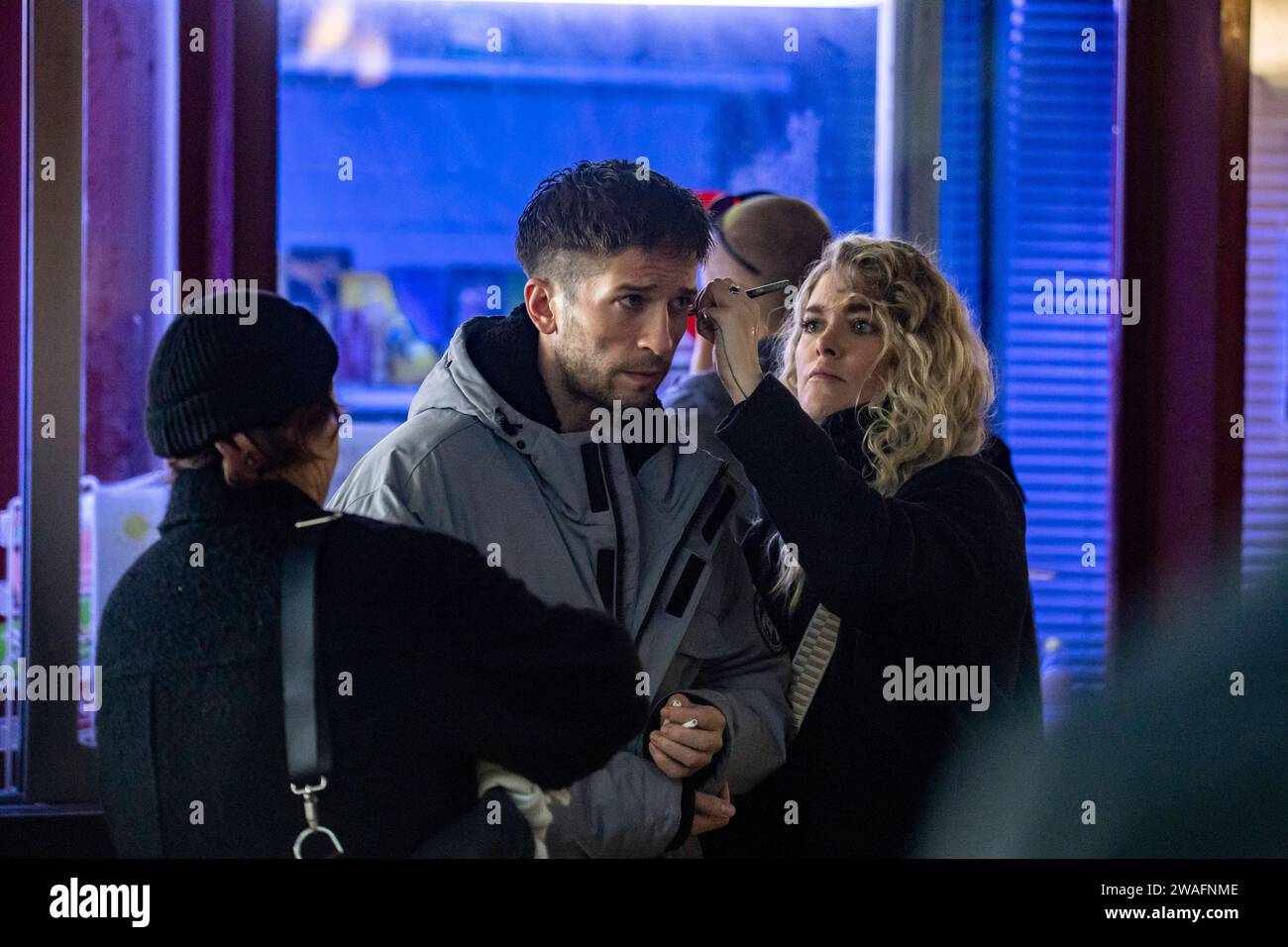 Dreharbeiten für die neue ZDF Neo Serie KraNK in der Räumlichkeiten der ...