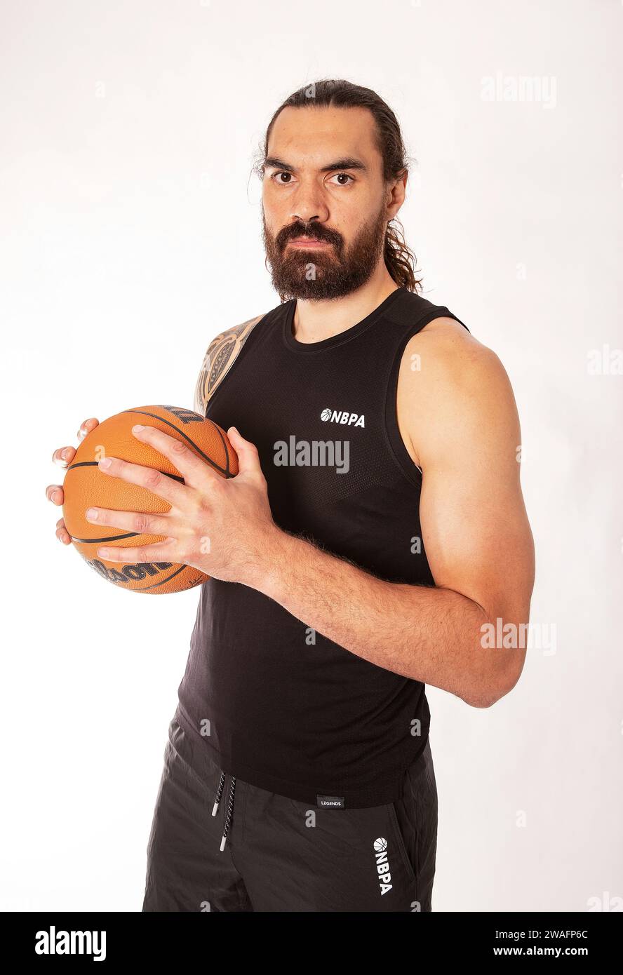 Steven Adams poses for a portrait on September 26, 2022 in Memphis ...