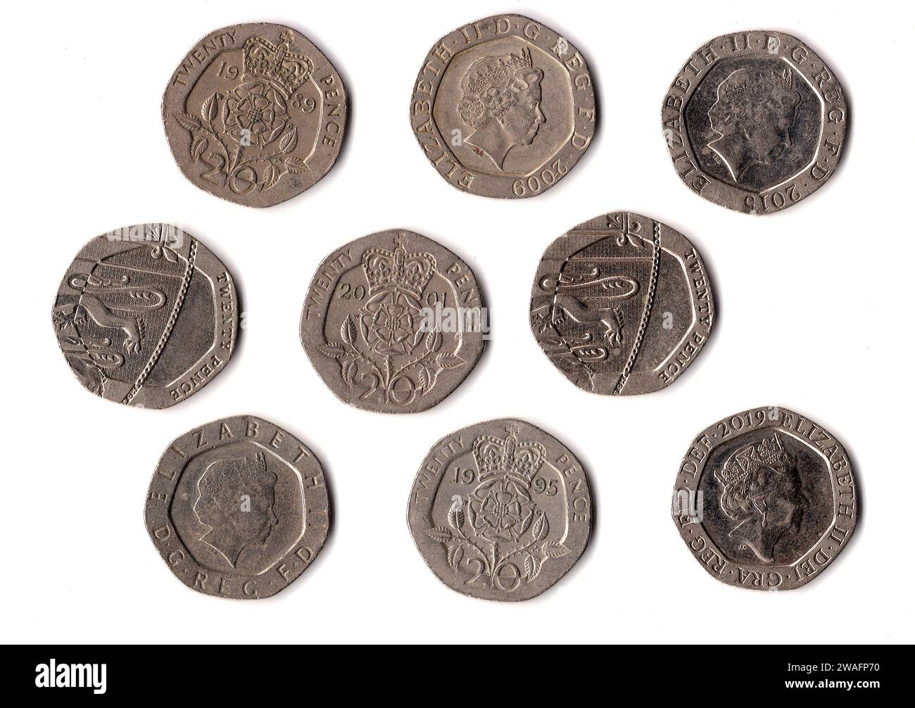 Pound coin front back Cut Out Stock Images & Pictures - Alamy
