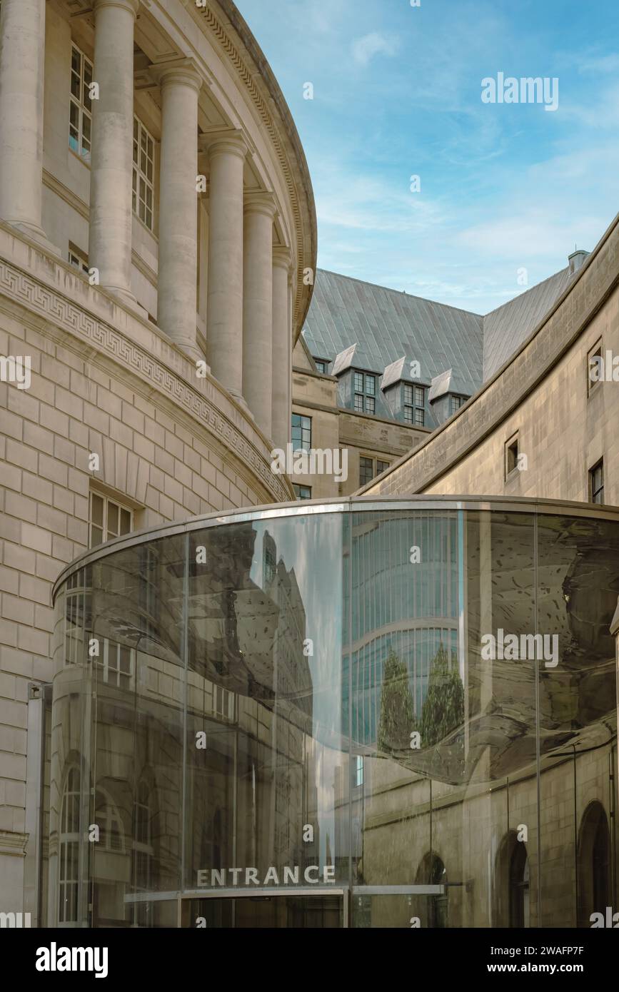Abstract detail of the entrance to Manchester Central Library Stock ...