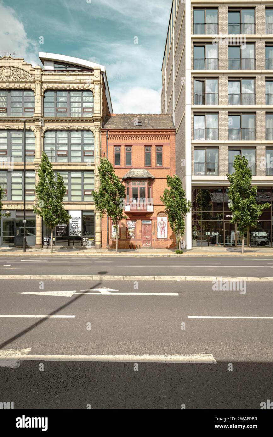 An historic red brick building on the edge of Manchester City Centre ...