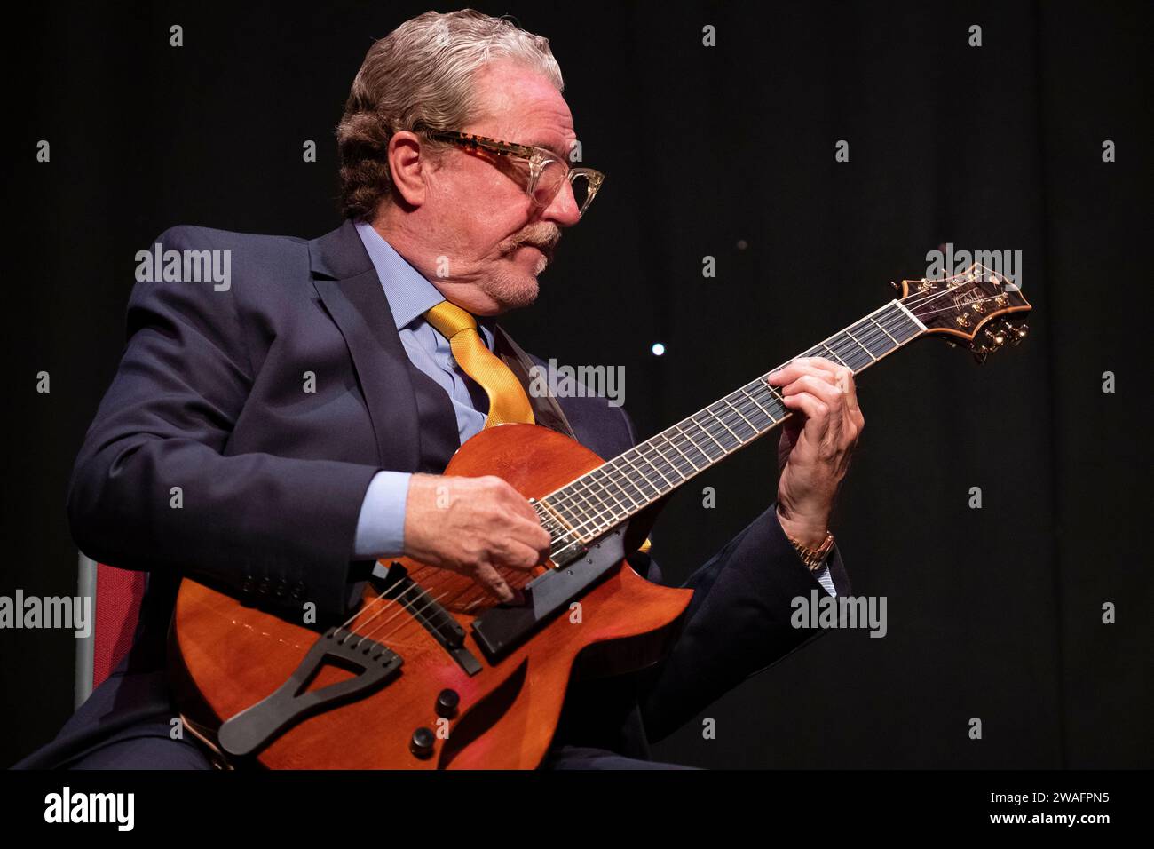 Martin Taylor plays guitar with Ulf Wakenius live at Scarborough Jazz Festival 2022 Stock Photo ...