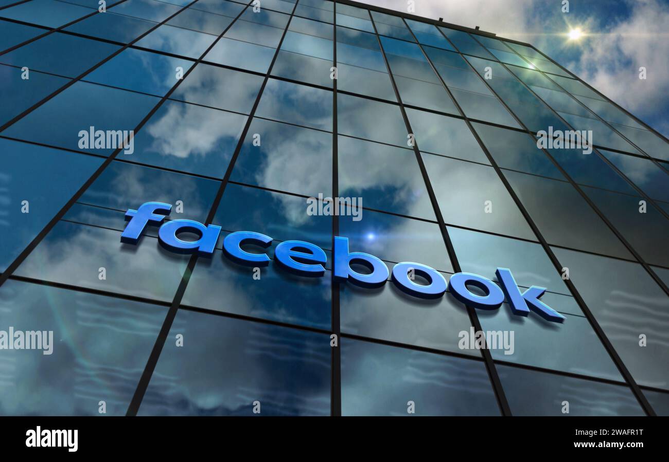 Facebook logo 3d hi-res stock photography and images - Alamy