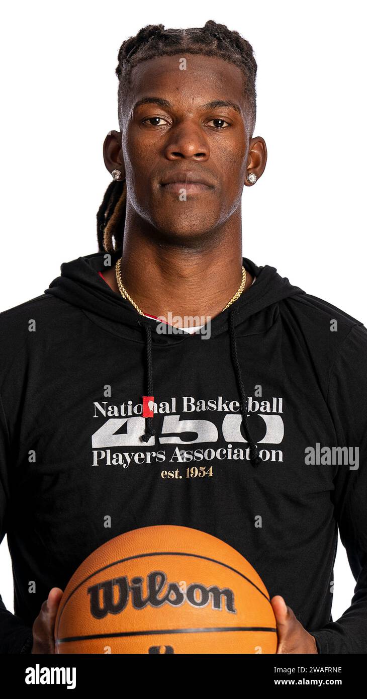 Jimmy Butler poses for a portrait on September 26, 2022 in Miami ...